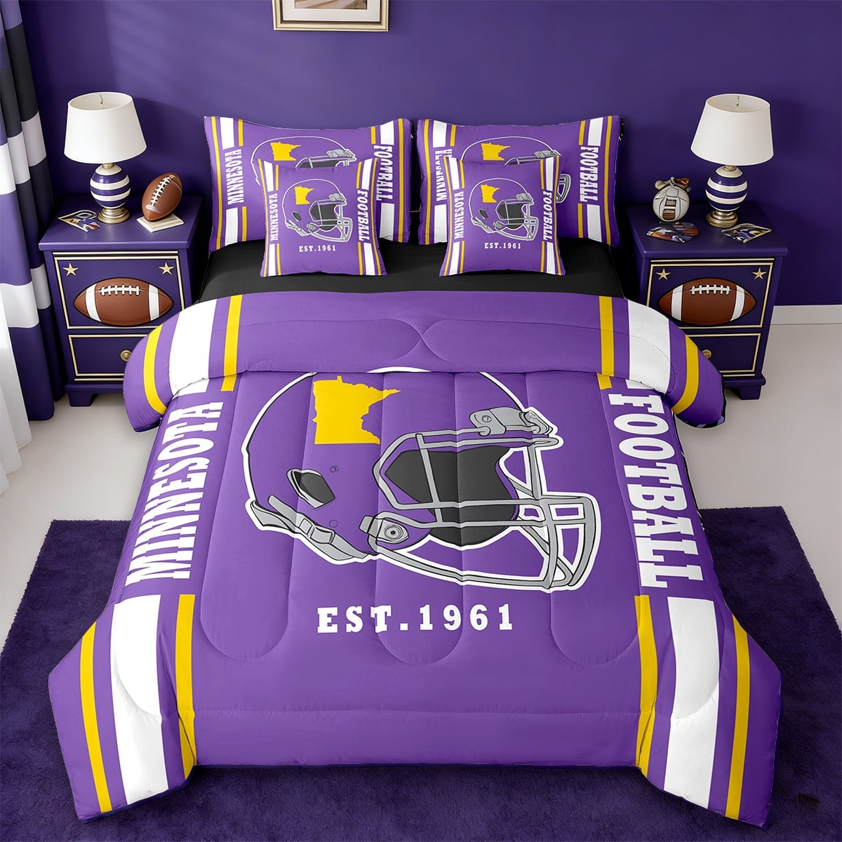 Erosebridal Sports Theme Bedding Sets Twin Size,American Football ...