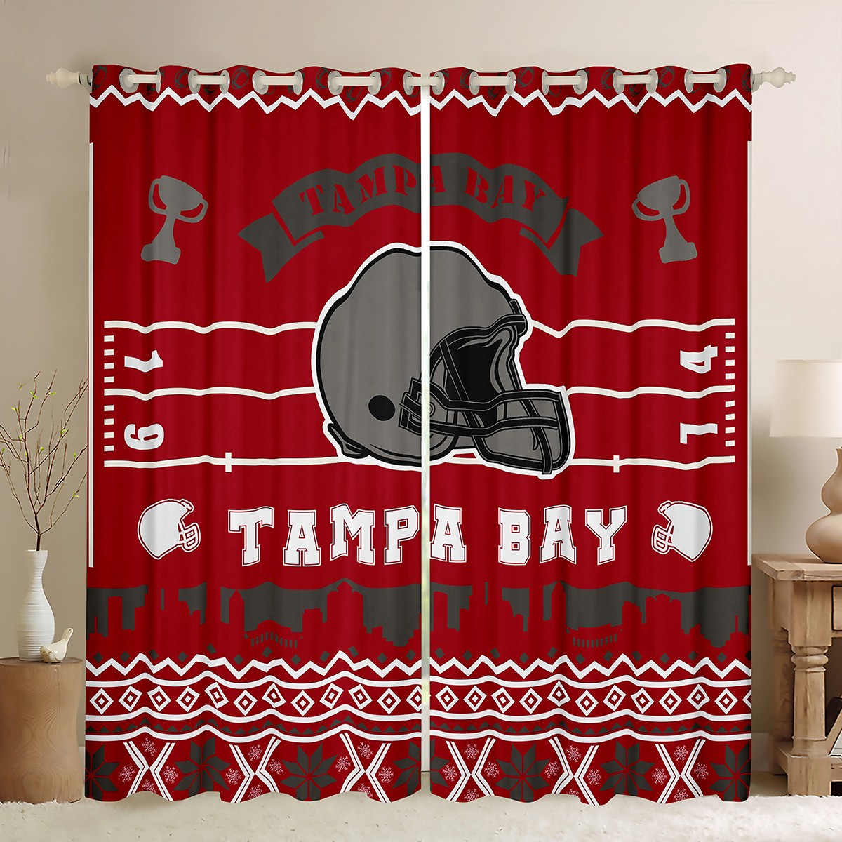 Erosebridal Sports Themed Curtains (42Wx84L) for Living Room Bedroom ...