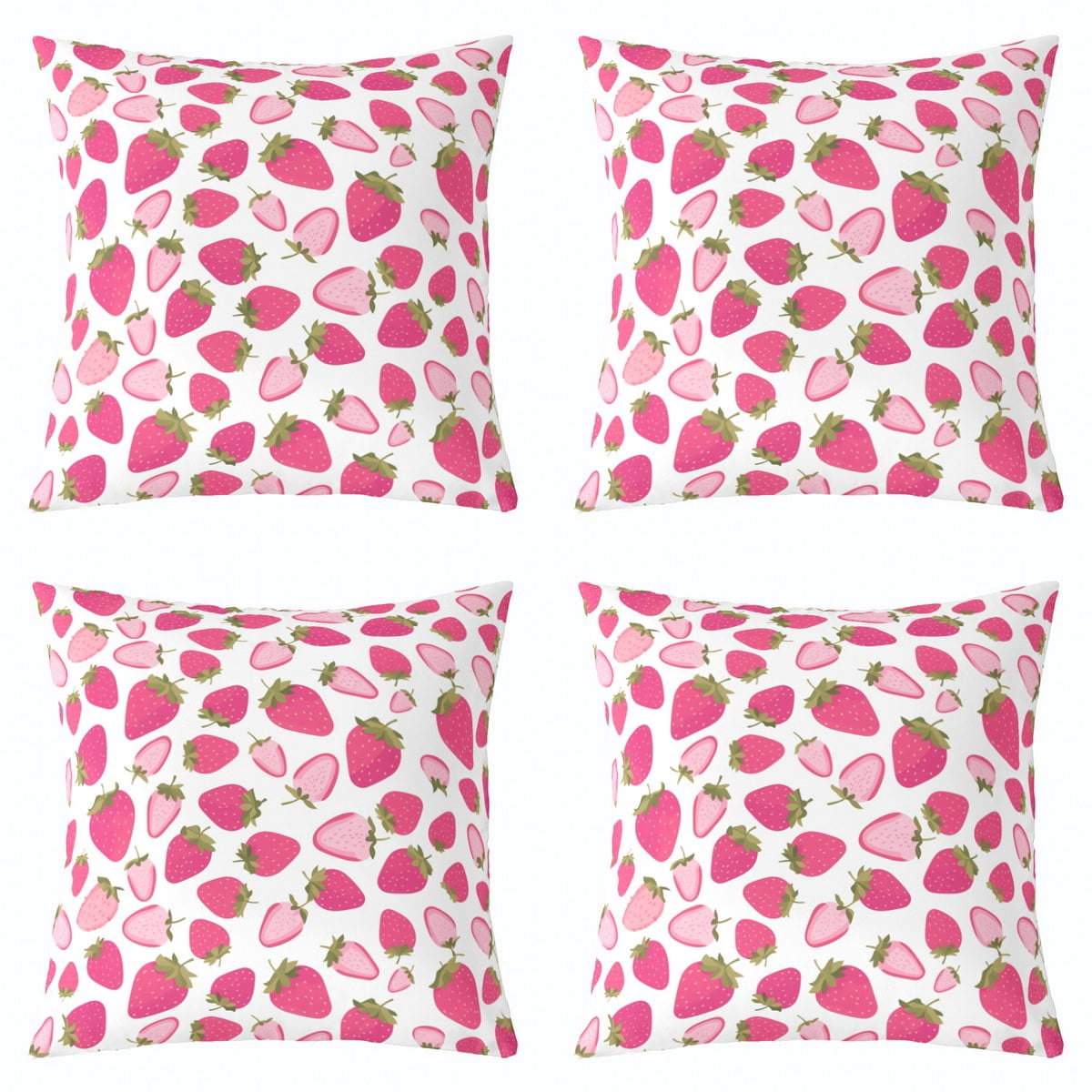 Erosebridal Strawberry Throw Pillow Covers 18"x18" Set of 4 Tropical ...