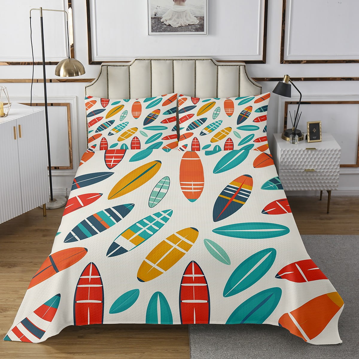 Erosebridal Surfing Surfboard Bedspread Sets Twin Size,Ocean Theme Bed ...