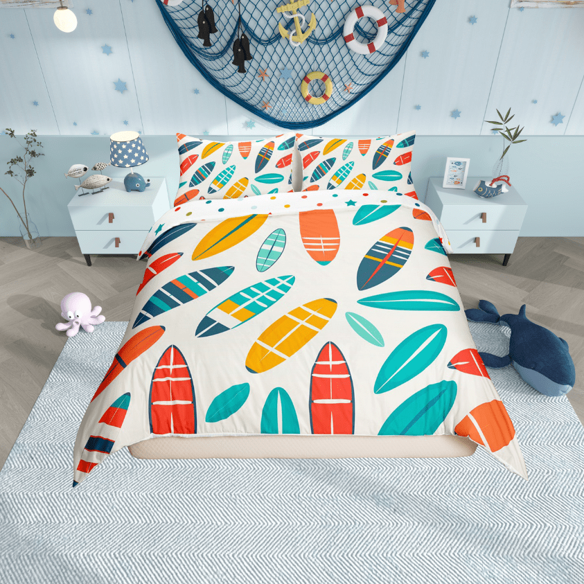 Erosebridal Surfing Surfboard Comforter Cover Twin,Ocean Theme Bedding ...