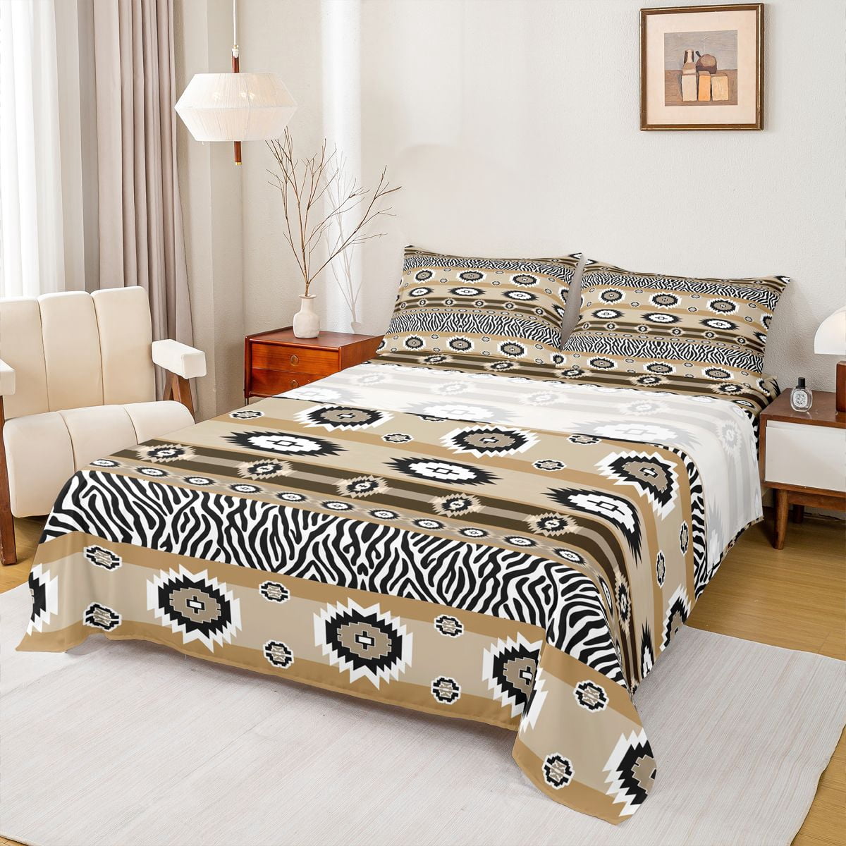 Erosebridal Teens Boho Southwestern Style Aztec Queen Sheet Sets 4 ...
