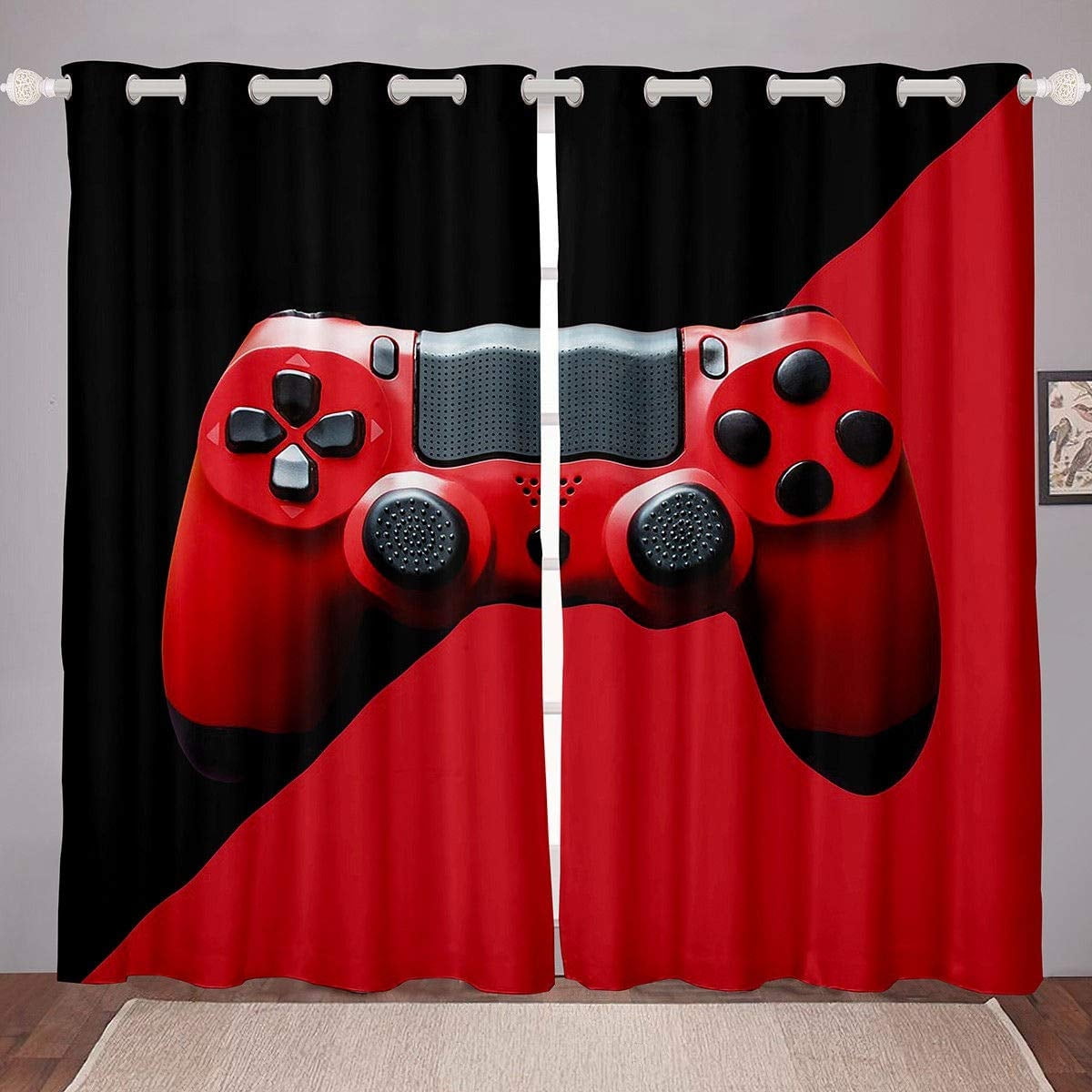Erosebridal Teens Gamepad Curtains For Bedroom, Video Game Window ...
