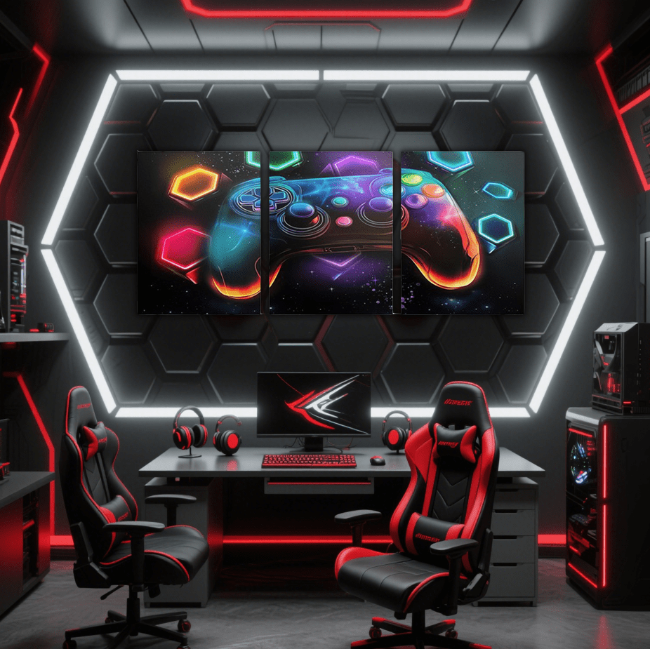 Erosebridal Teens Gamer Canvas Wall Art for Bedroom, Video Game Wall ...