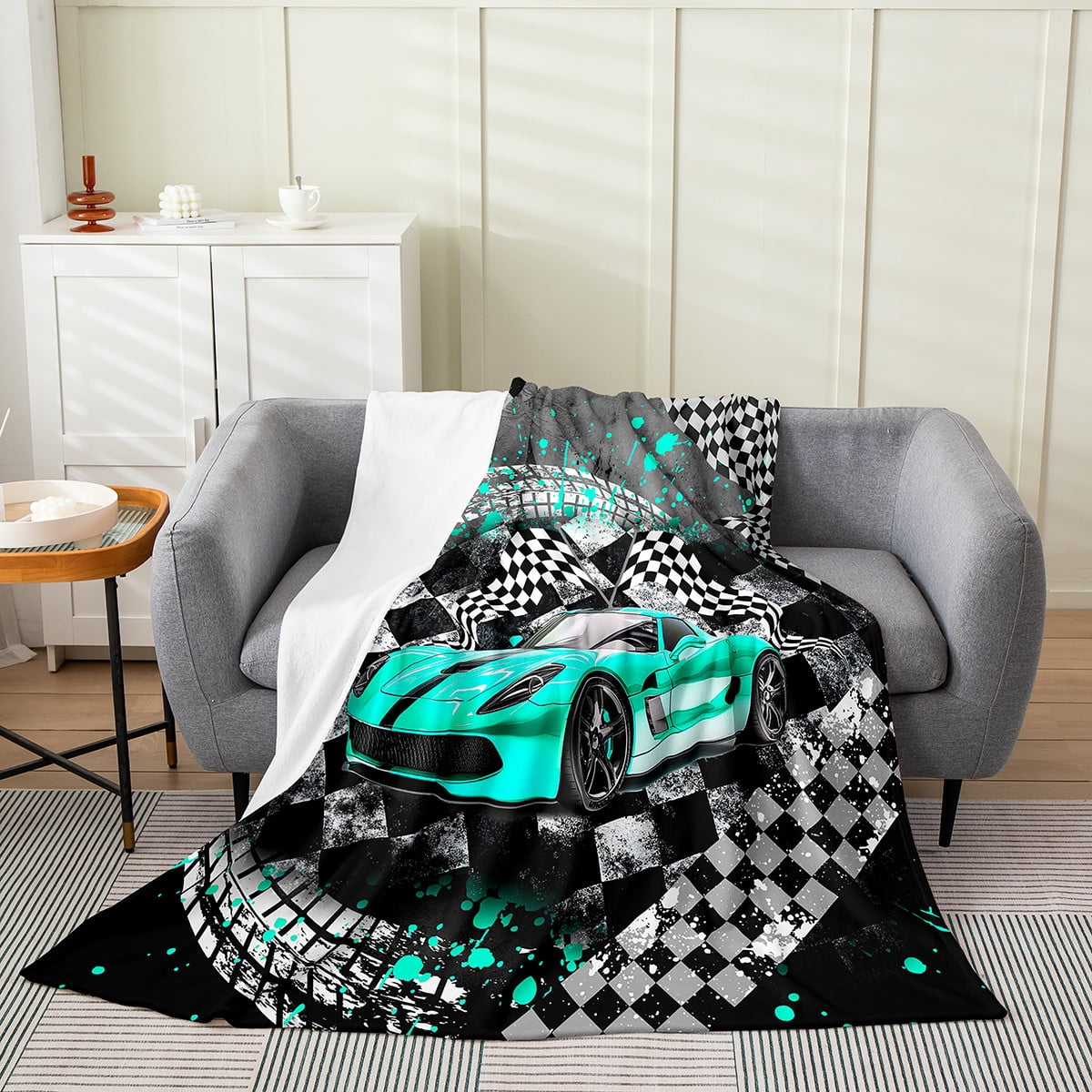 Erosebridal Teens Racing Car Throw Blanket for Couch 90x90, Extreme ...