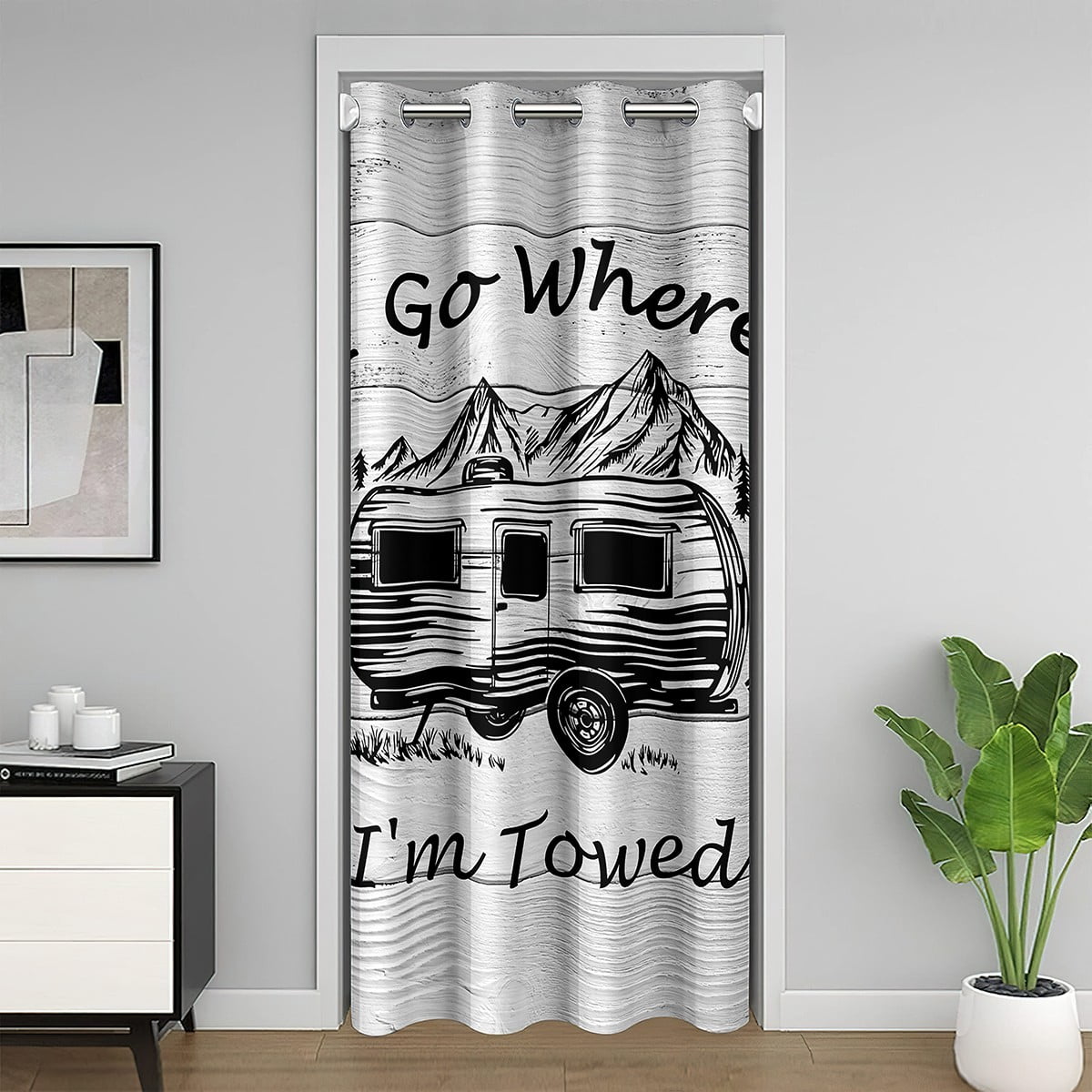 Erosebridal Travel Car Camping Door Curtain For Door Window 42x80, Old ...