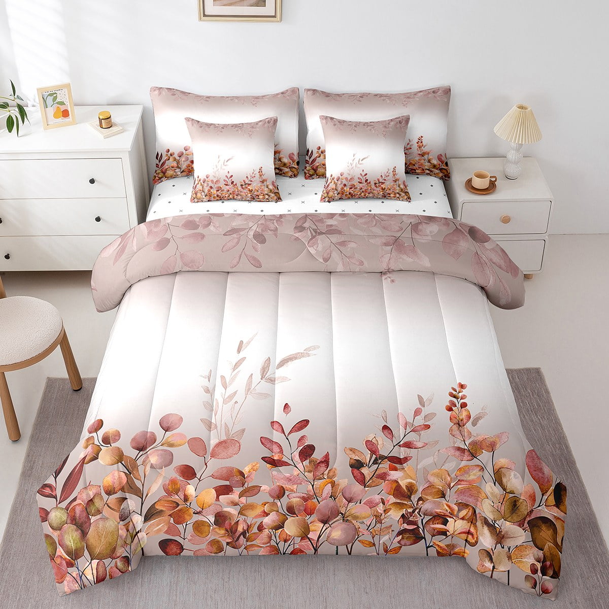 Erosebridal Tree Branches Bed in a Bag Full size,Botanical Plants Bed ...