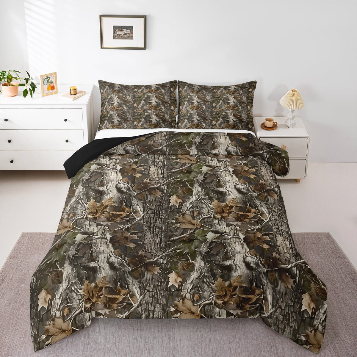 Erosebridal Tree Maple Leaves Bedding Sets Twin with Comforter,Tropical ...