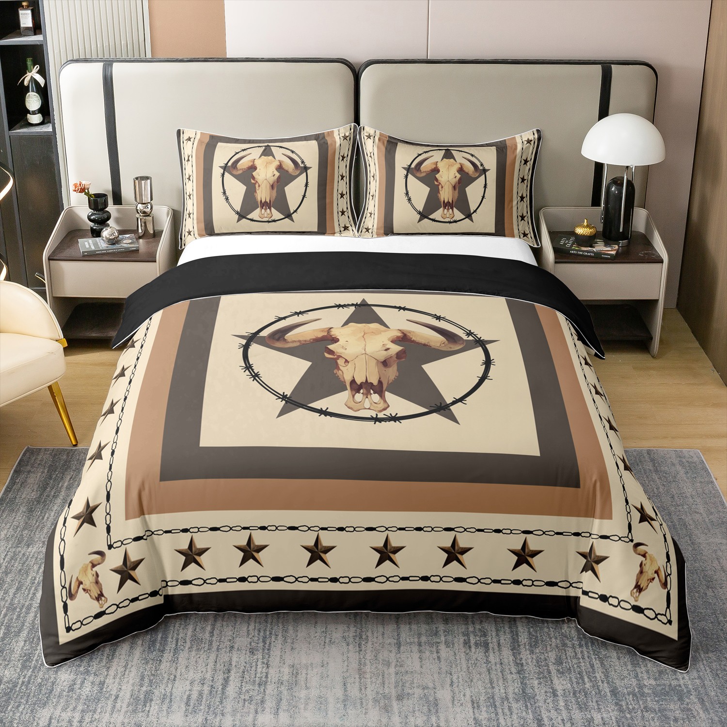 Erosebridal Tribal Aztec 100% Cotton Comforter Cover Twin, Rustic Cow ...