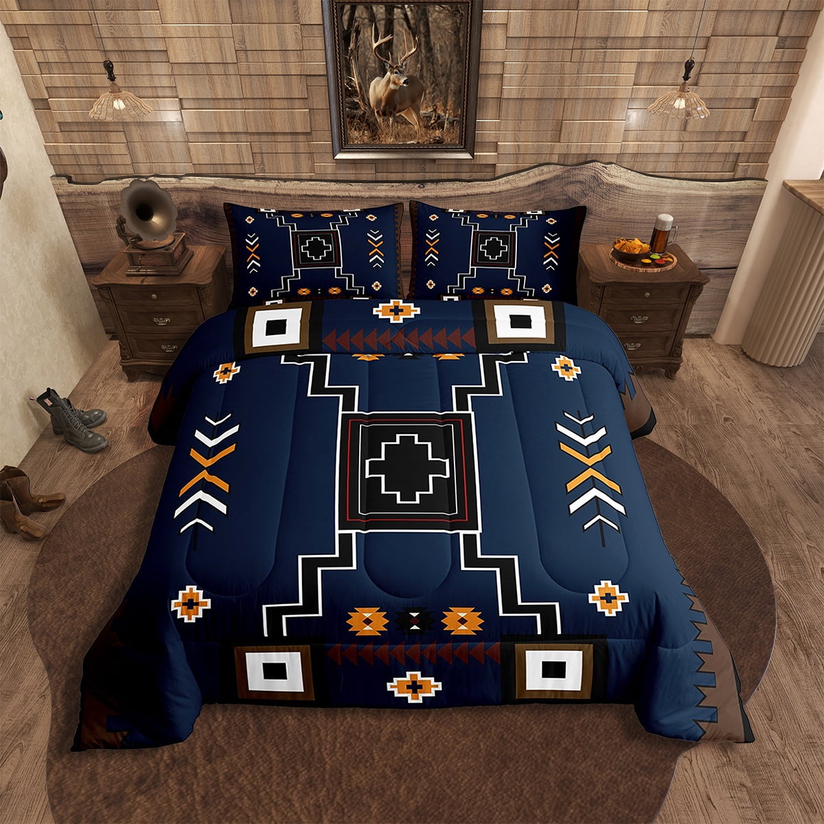 Erosebridal Tribal Aztec Bedding Twin Comforter Set,Black Down ...