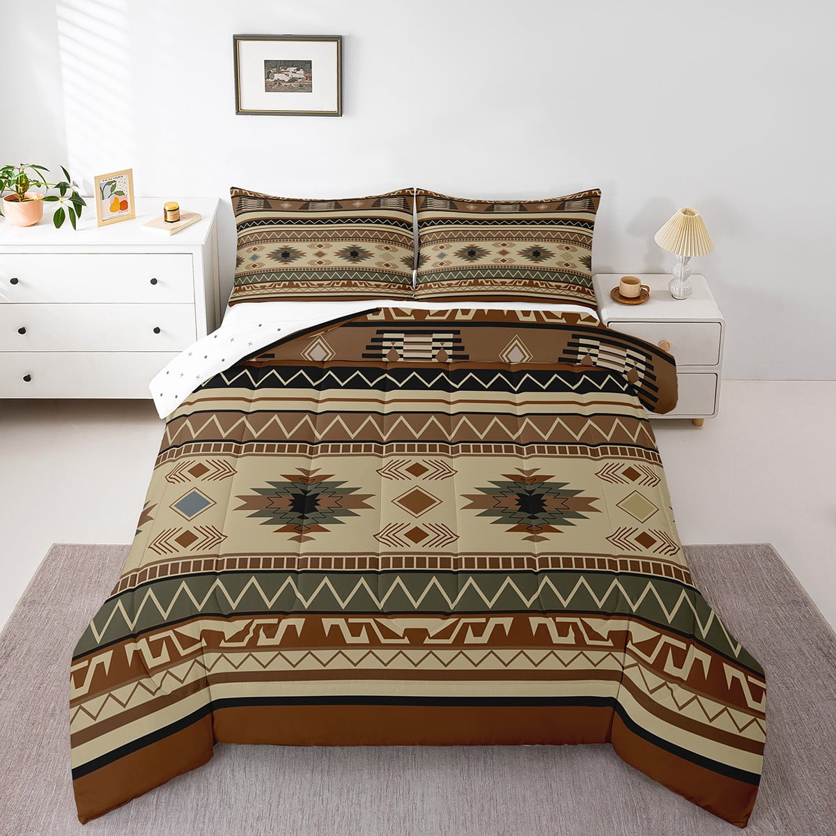 Erosebridal Tribal Aztec Comforter Sets Queen Size,Bohemian Boho ...