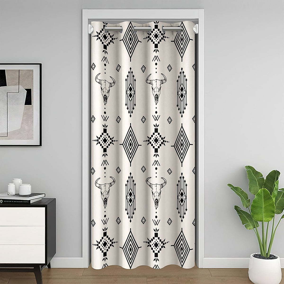 Erosebridal Tribal Aztec Door Curtain Panel 52x80, Sheep Skeleton Room ...