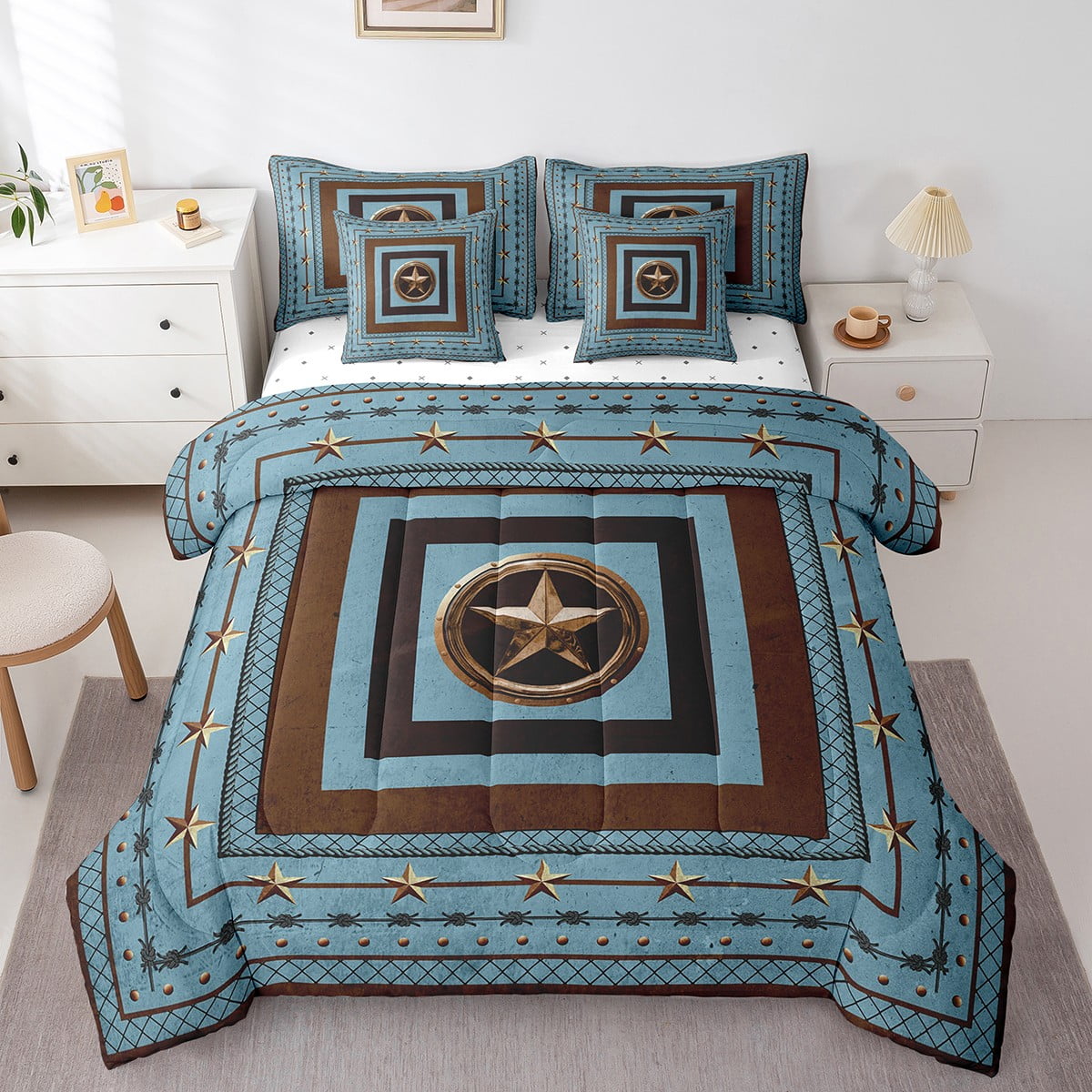 Erosebridal Tribal Texas Stars Bedding Sets Twin Size, Geometric ...