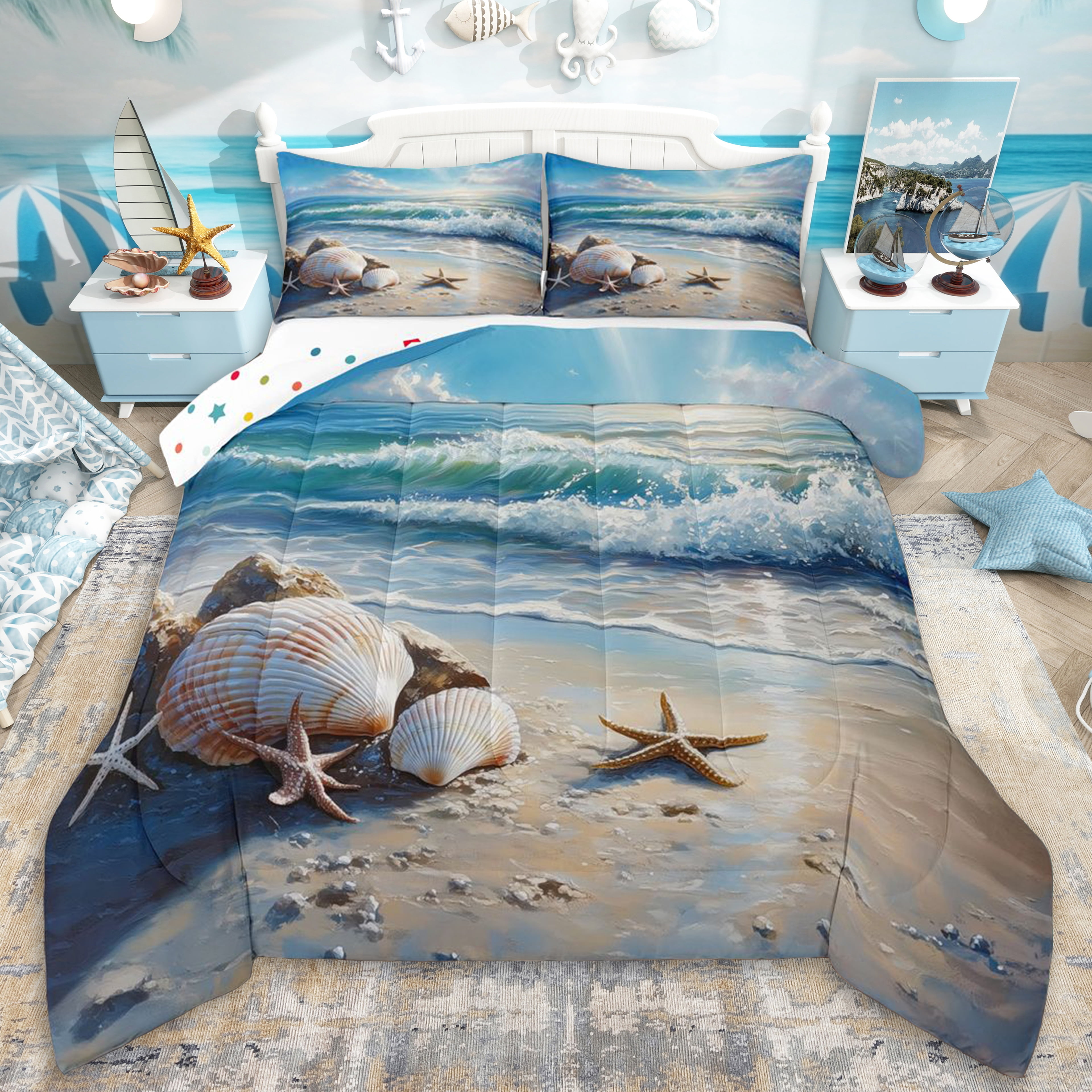 Erosebridal Tropical Ocean Beach Full Size Comforter Sets 3 Pieces For ...