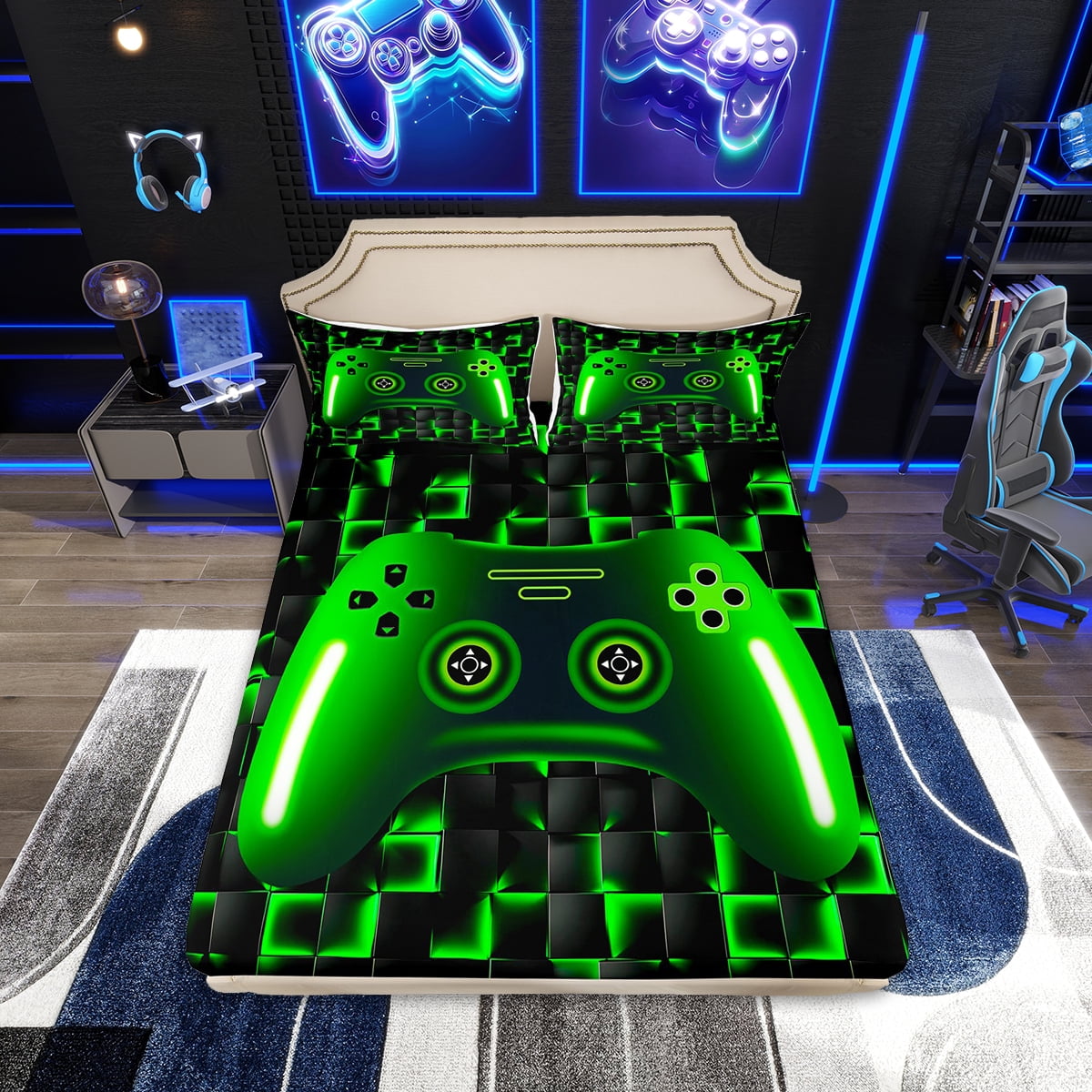 Erosebridal Twin Size Game Console Bed Sheets For Boys Girls Kids Gamer ...