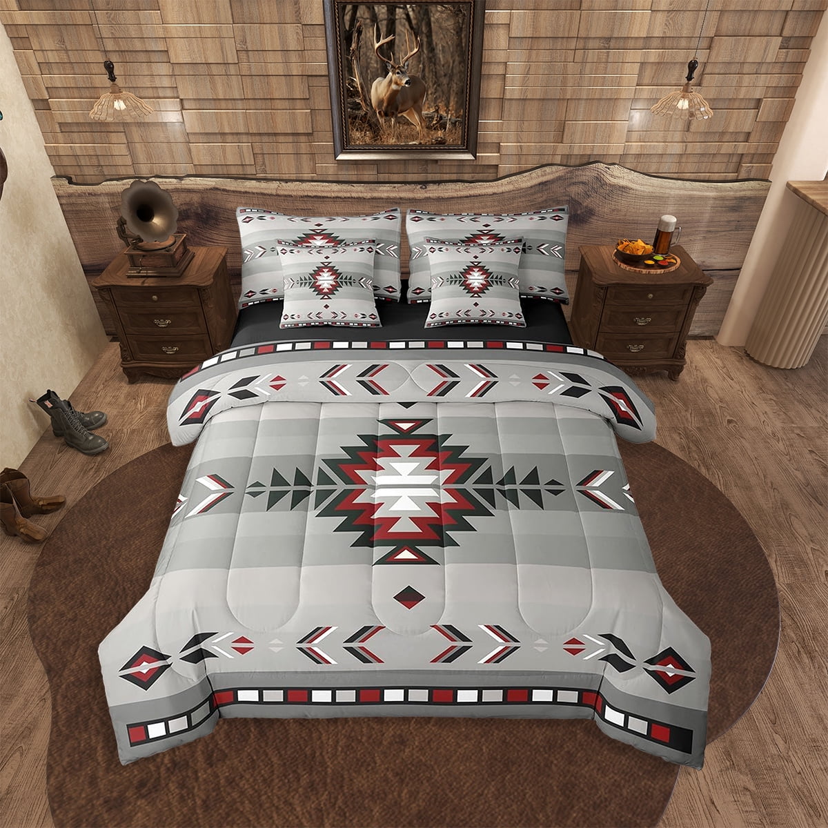 Erosebridal Twin Size Southwest Design 7 Piece Bedding Set Southwestern ...