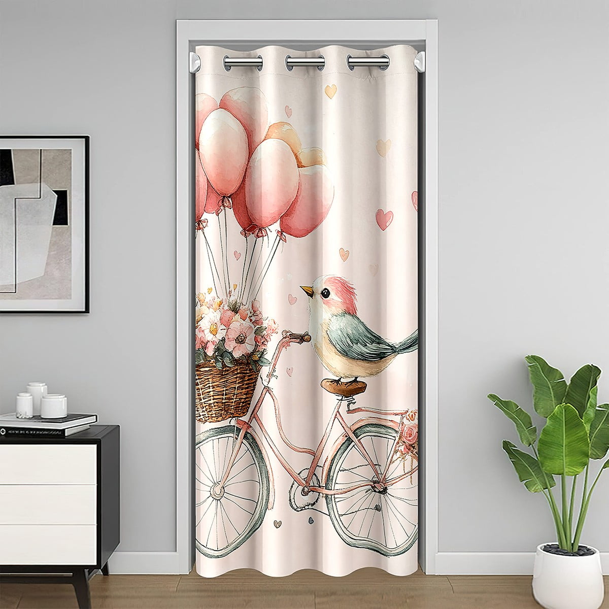 Erosebridal Valentine's Day Door Curtain For Doorway 42"W x 80"L,Retro ...