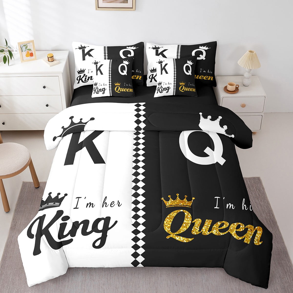 Erosebridal Valentines Day Bedding Sets Twin Size, Princess Crown ...