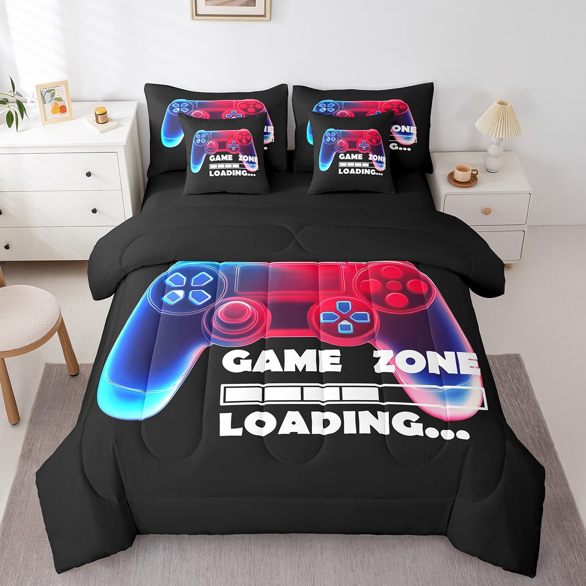 Erosebridal Video Game Bed in a Bag Full size,Gradient Ombre Bed Set ...