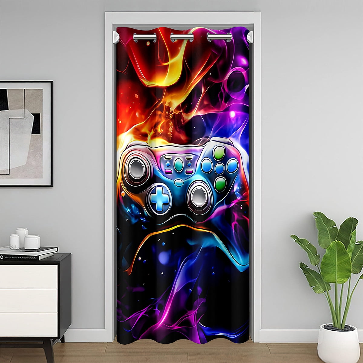 Erosebridal Video Game Door Curtain For Doorways 84"x42",Gradient ...