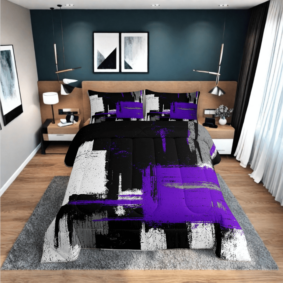 Erosebridal Vintage Abstract Comforter Sets Queen Size, Minimalism ...