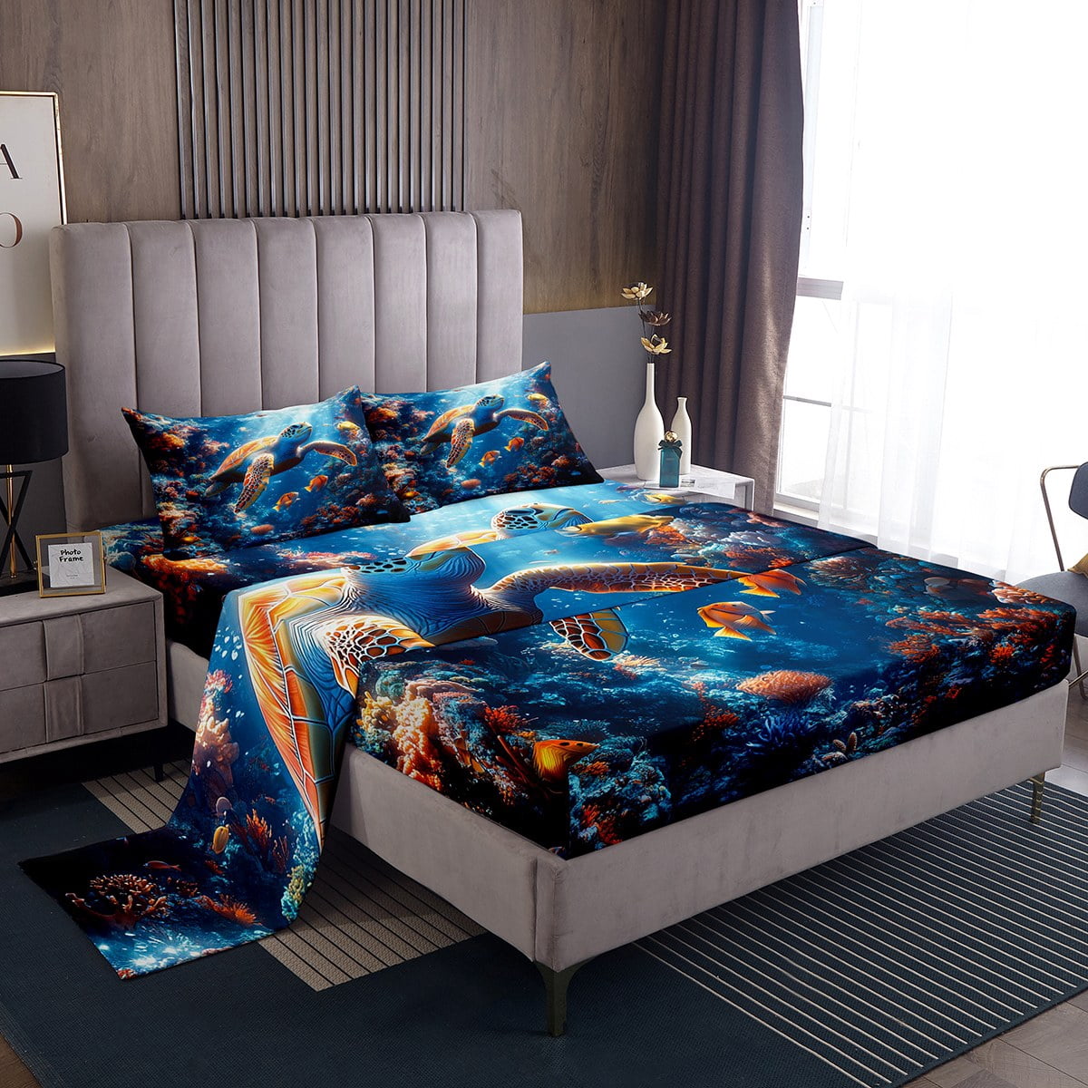Erosebridal Vintage Anchor Bed Sheets Set Queen Size, Coastal Sea Bed ...