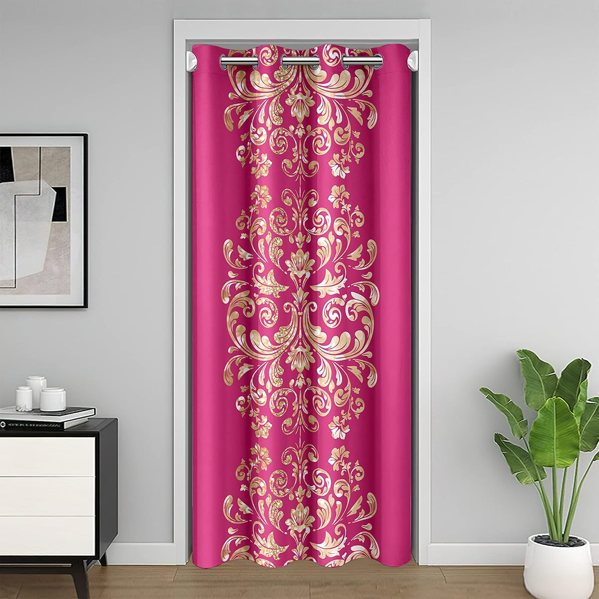Erosebridal Vintage Damask Door Curtain For Doorways 42x80, Bohomian ...