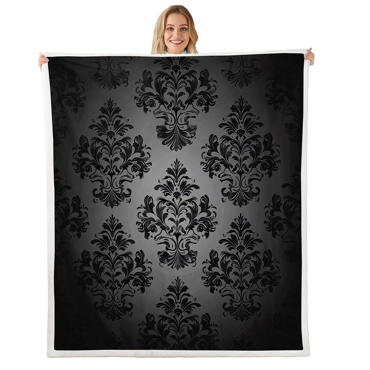 Erosebridal Vintage Damask Throw Blanket for Couch, Bohomian Floral ...