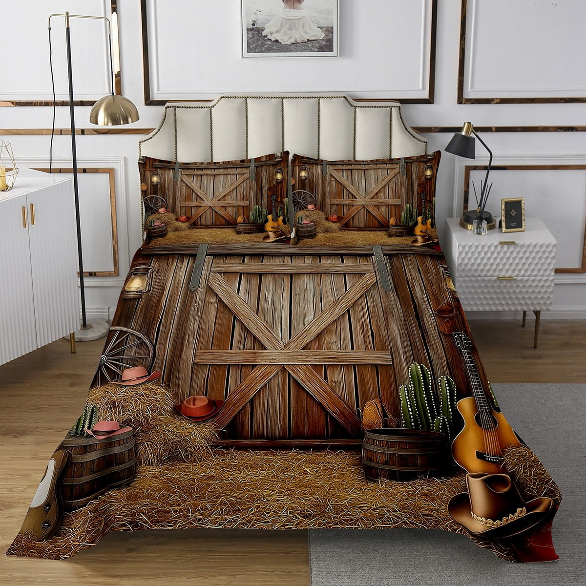 Erosebridal Vintage Farmhouse Quilt Sets for Queen Size Bed, Rustic ...