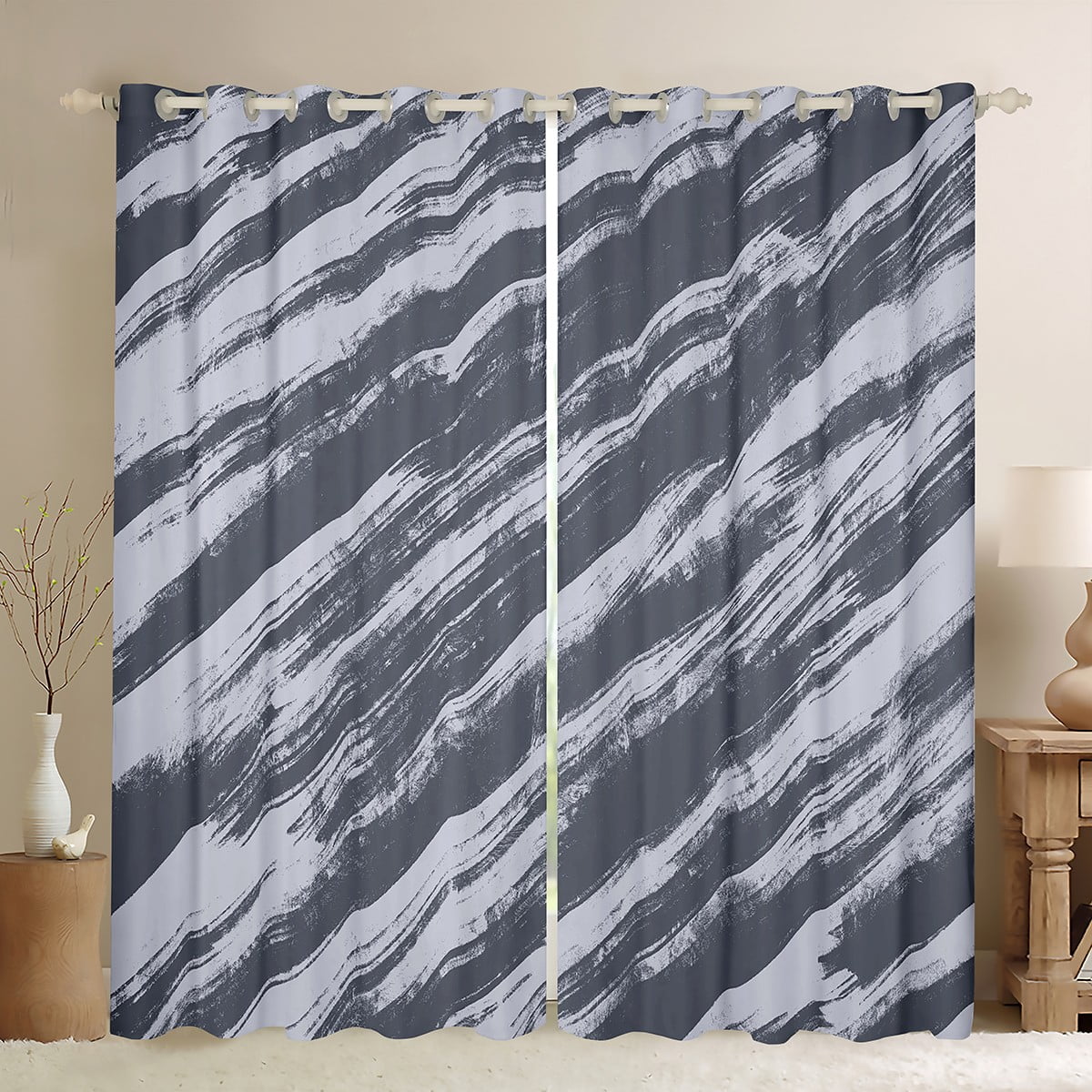 Erosebridal Vintage Gradient Curtains for Living Room,Ombre Watercolor ...