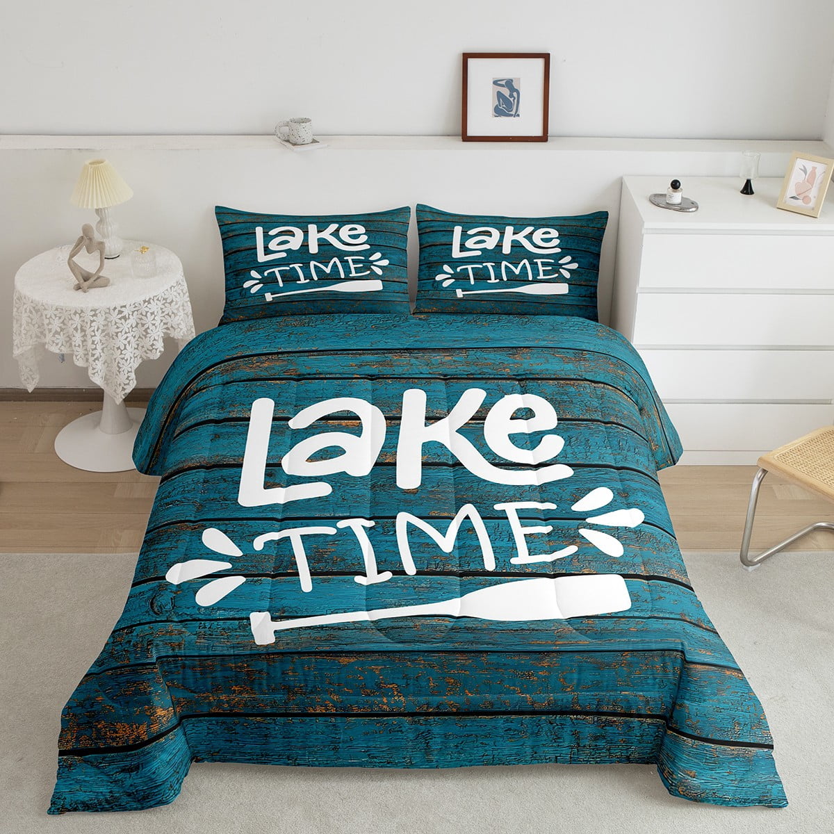 Erosebridal Vintage Lake House Bedding Sets Full with Comforter, Lake ...