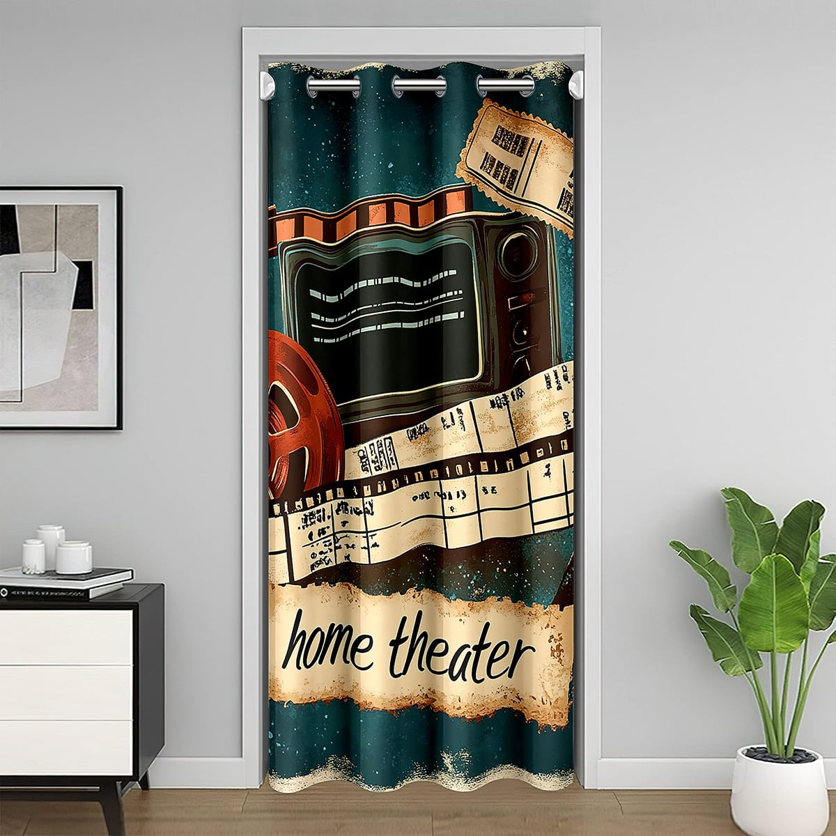 Erosebridal Vintage Theater Door Curtain Panel 42x80, Home Movie Door ...