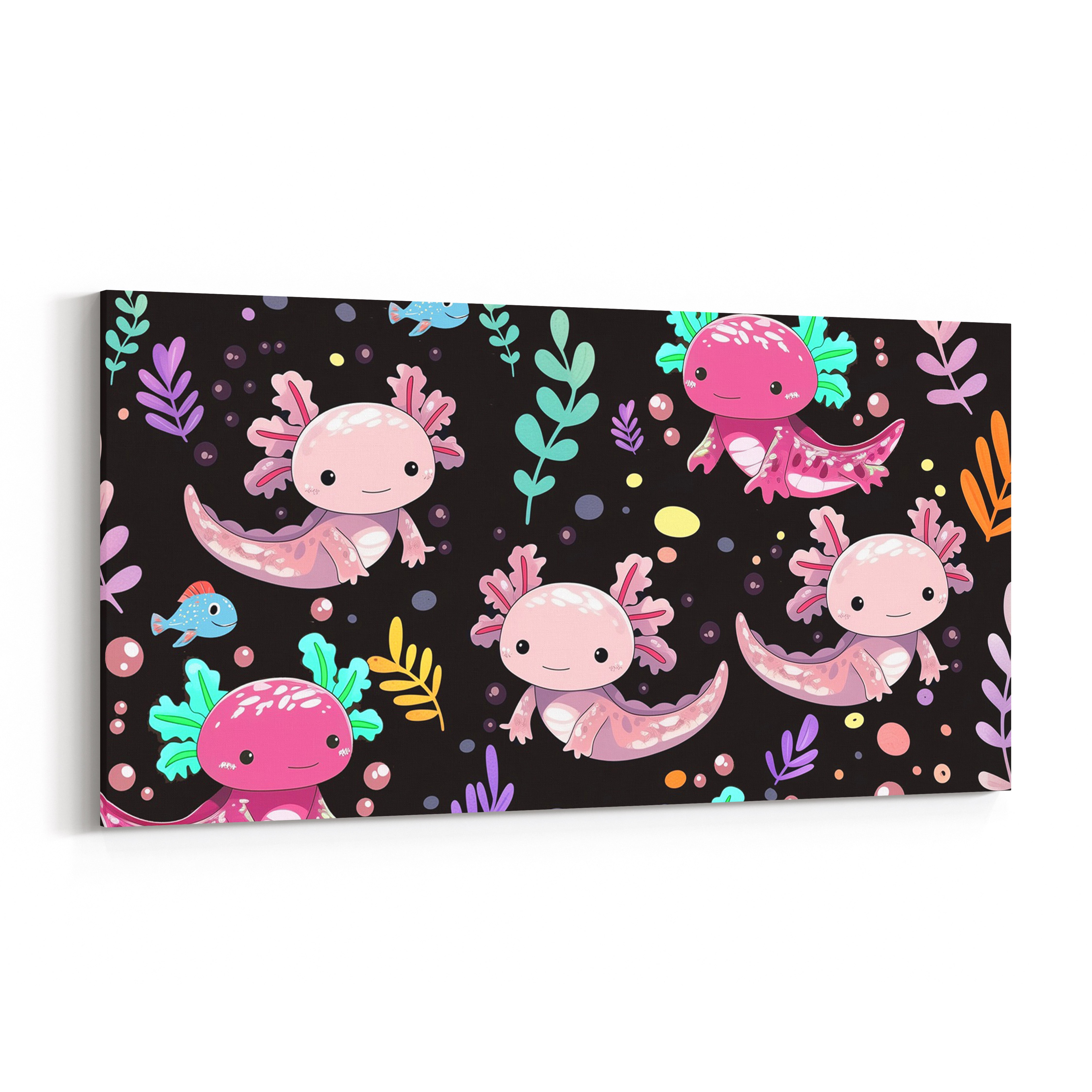Erosebridal Watercolor Axolotl Salamander Canvas Wall Art Living Room ...