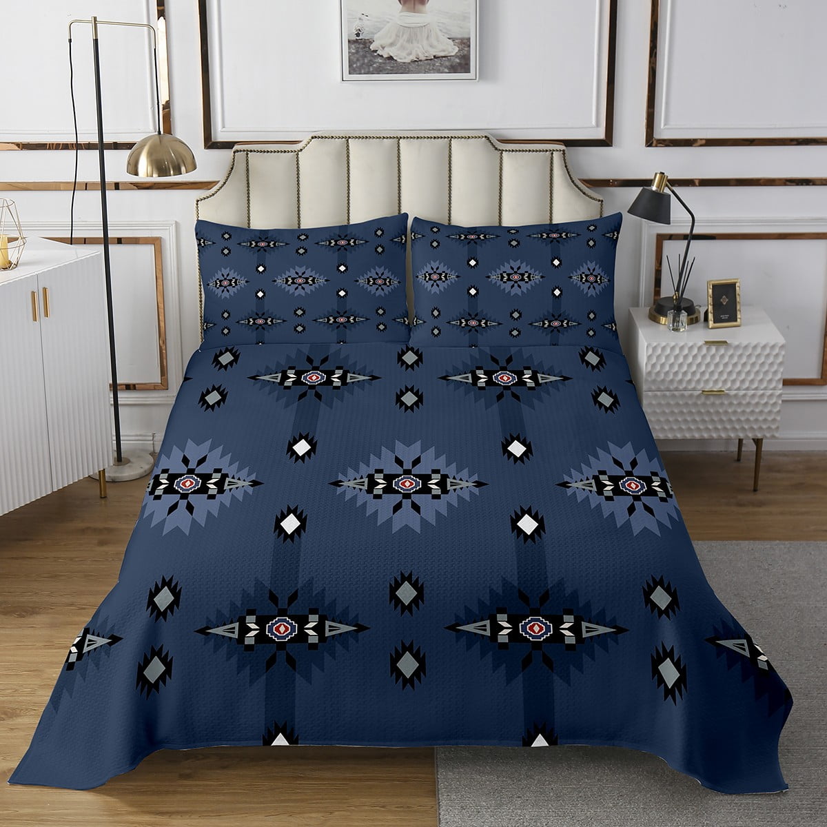 Erosebridal Western Aztec Quilt Sets for King Size Bed, Retro Hippie ...