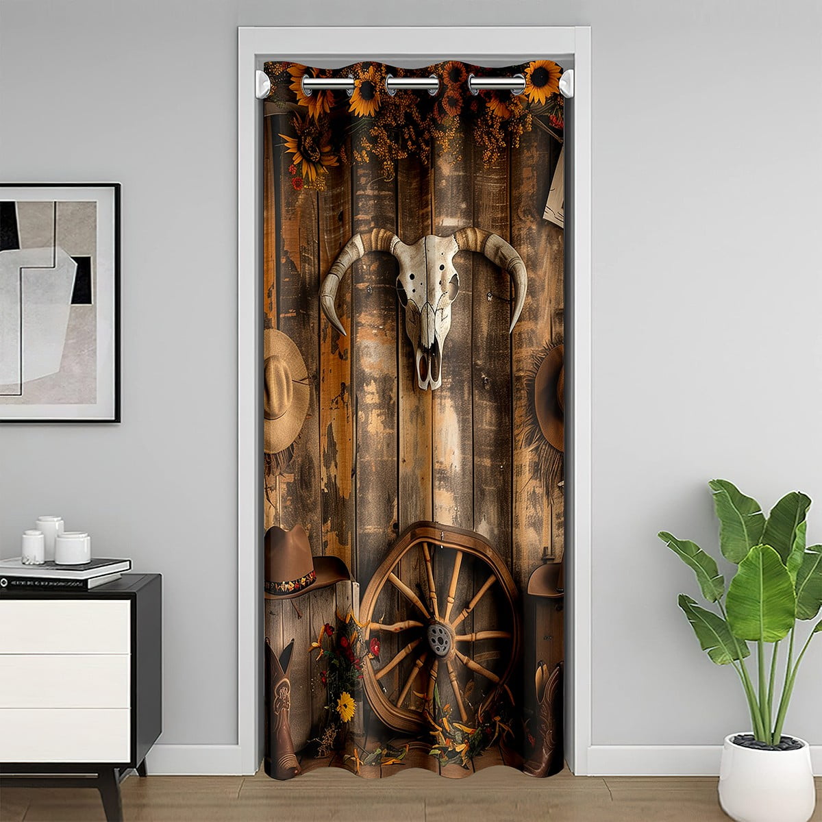 Erosebridal Western Boot Door Curtain For Door Window 42x84, Vibrant ...