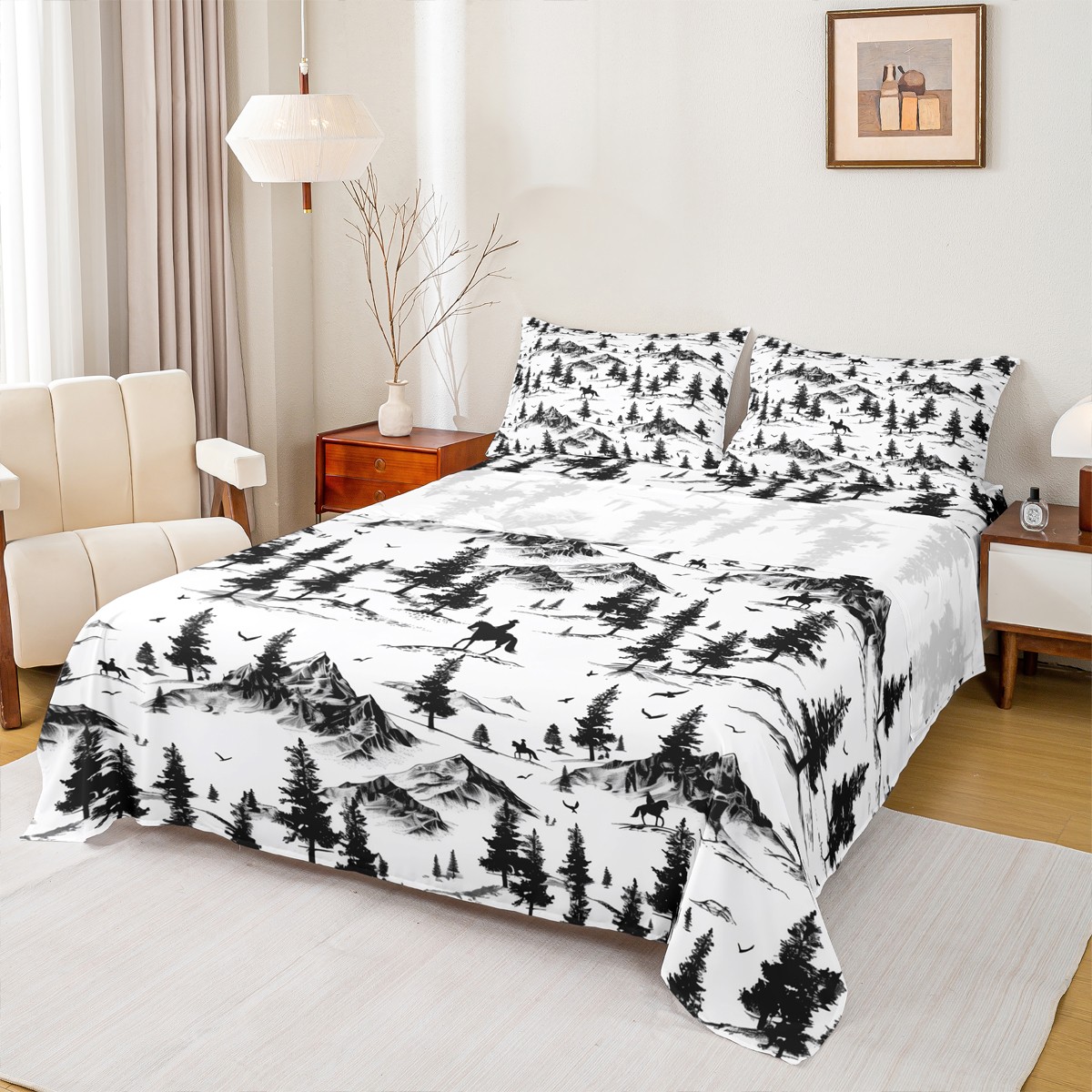 Erosebridal Western Cowboy Full Sheet Sets,Jungle Botanical Pine ...