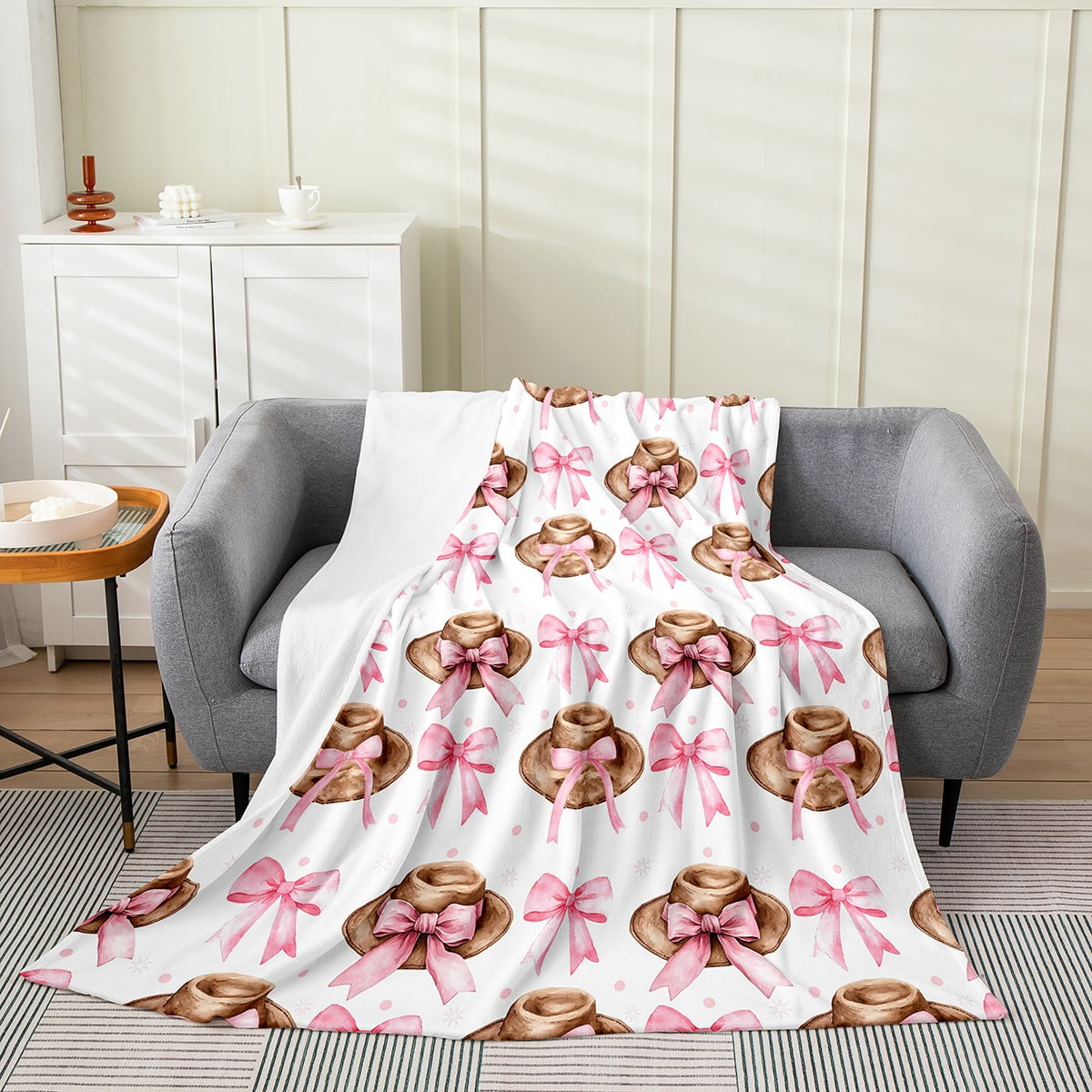 Erosebridal Western Cowgirl Flannel Fleece Blanket Throw 50"x60 ...