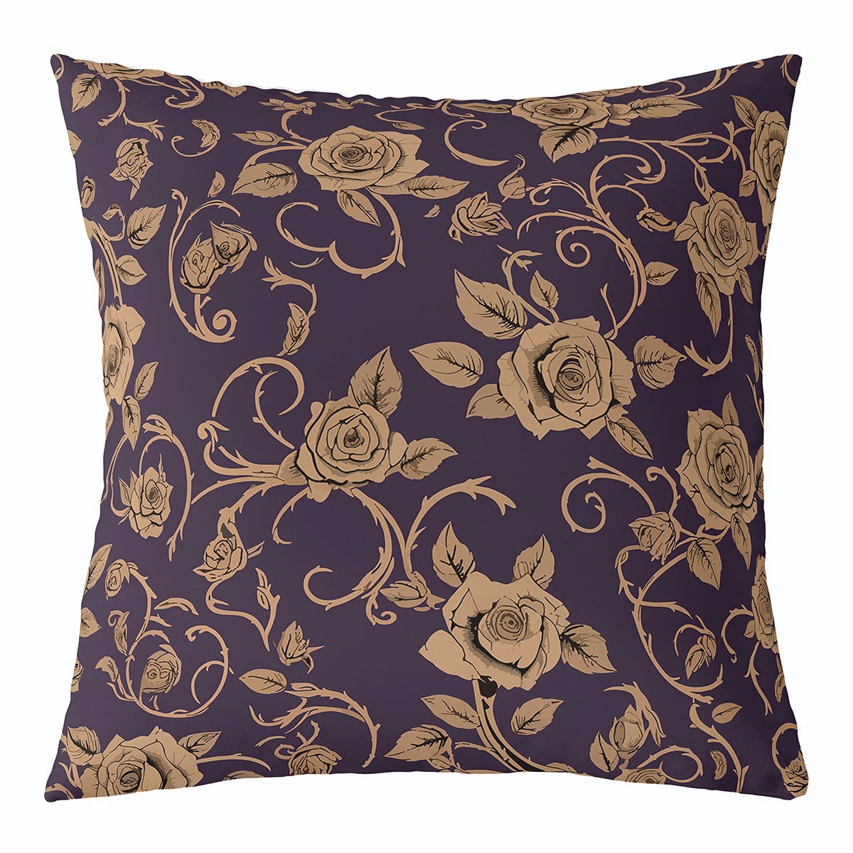 Erosebridal Wheat Rose Throw Pillow Covers 16x16,Floral Flower Pillow ...