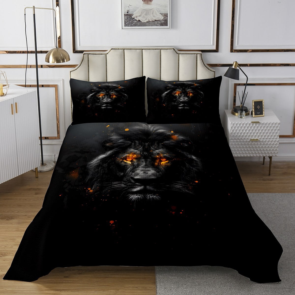 Erosebridal Wild Lion Quilt Sets for Twin Size Bed, 3D Animal Bedding ...