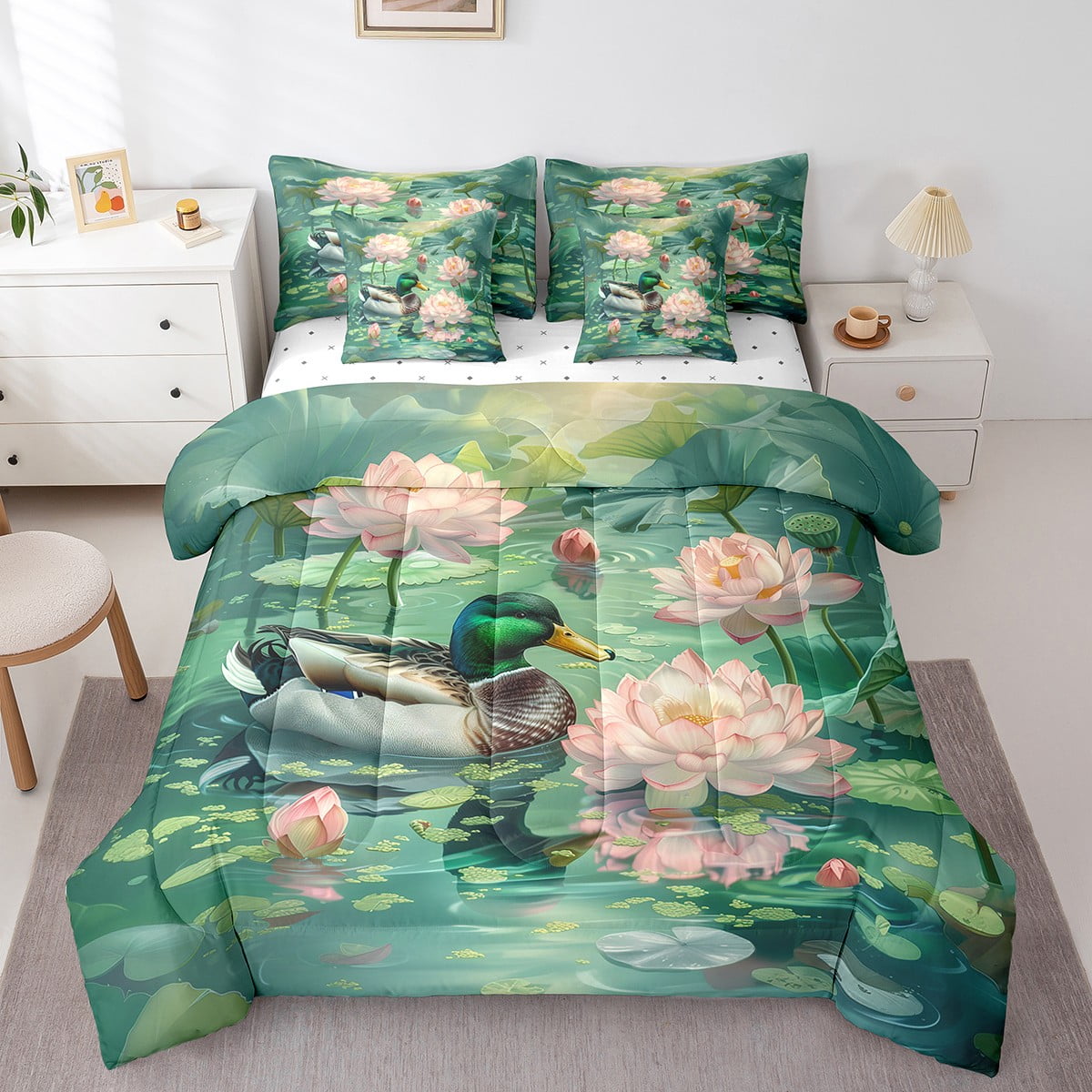 Erosebridal Wild Mallard Duck Bed in a Bag King Size, Farm Animal Bed ...