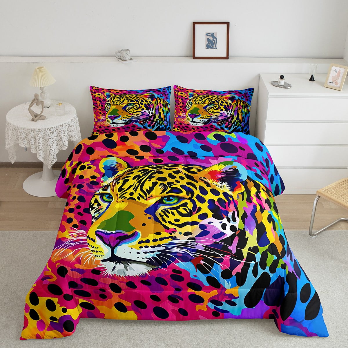 Erosebridal Wildlife Cheepah Bedding Sets with Comforter, Leopard Print ...