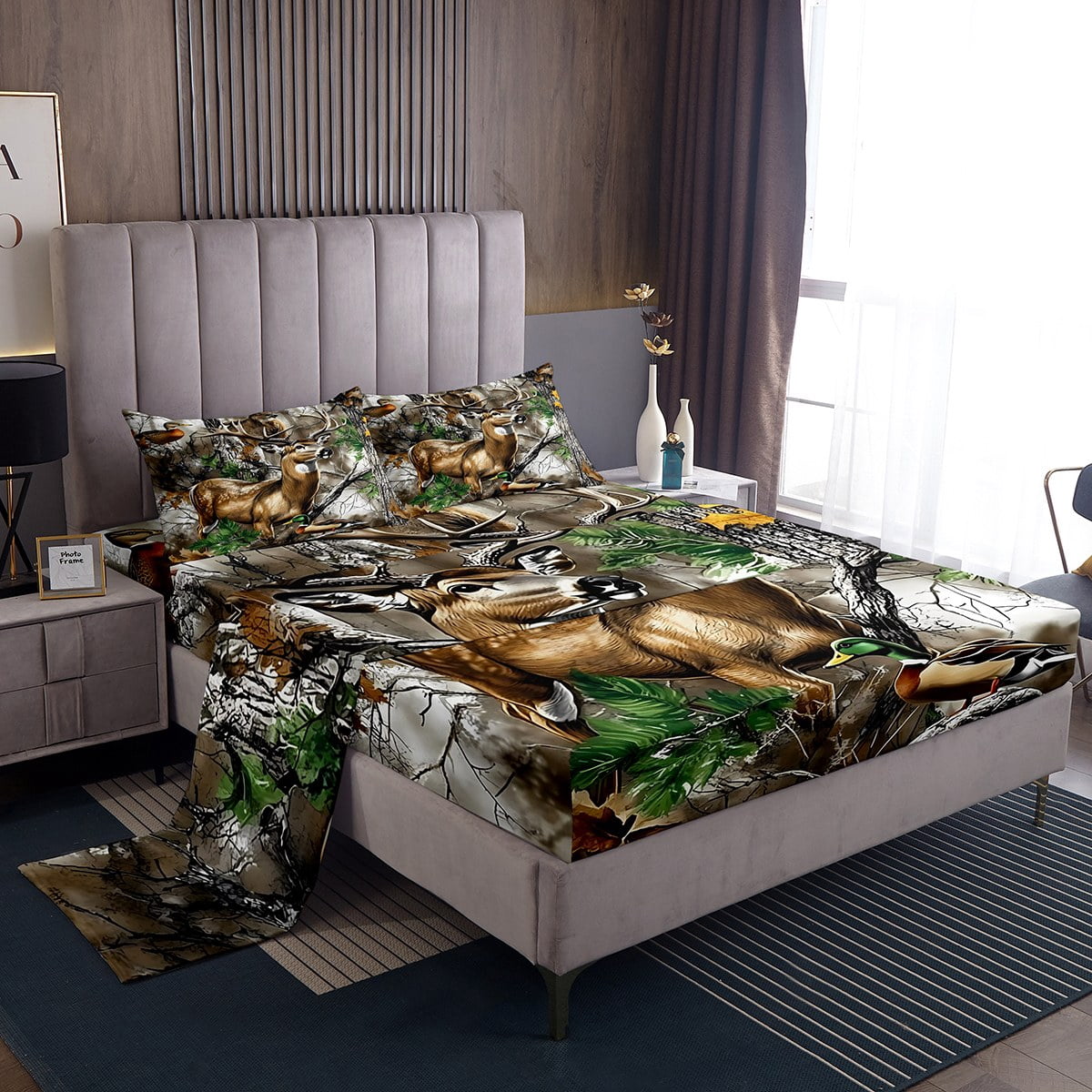 Erosebridal Wildlife Deer Full Sheet Sets,Animal Duck Bedding Full Size ...