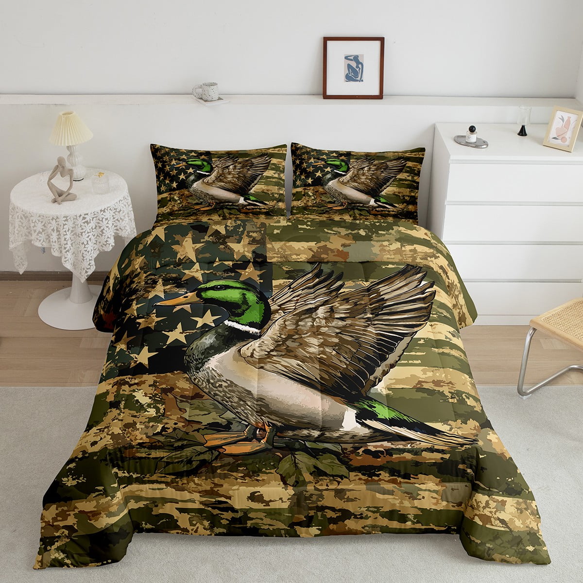 Erosebridal Wildlife Duck Bedding Sets Twin with Comforter, American ...