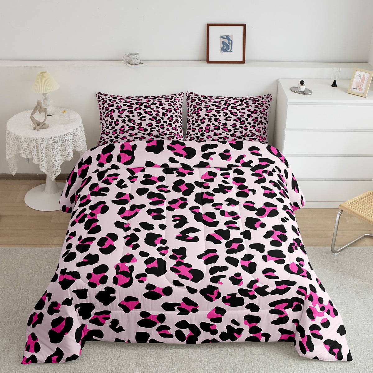 Erosebridal Wildlife Leopard Bedding Queen Comforter Set, Cheetah Print ...