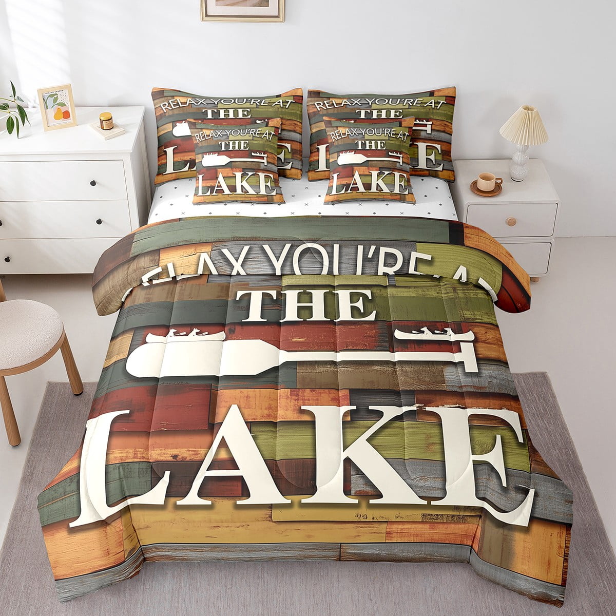Erosebridal Wooden Plank Bed in a Bag King size, Vintage Paddle Boat ...