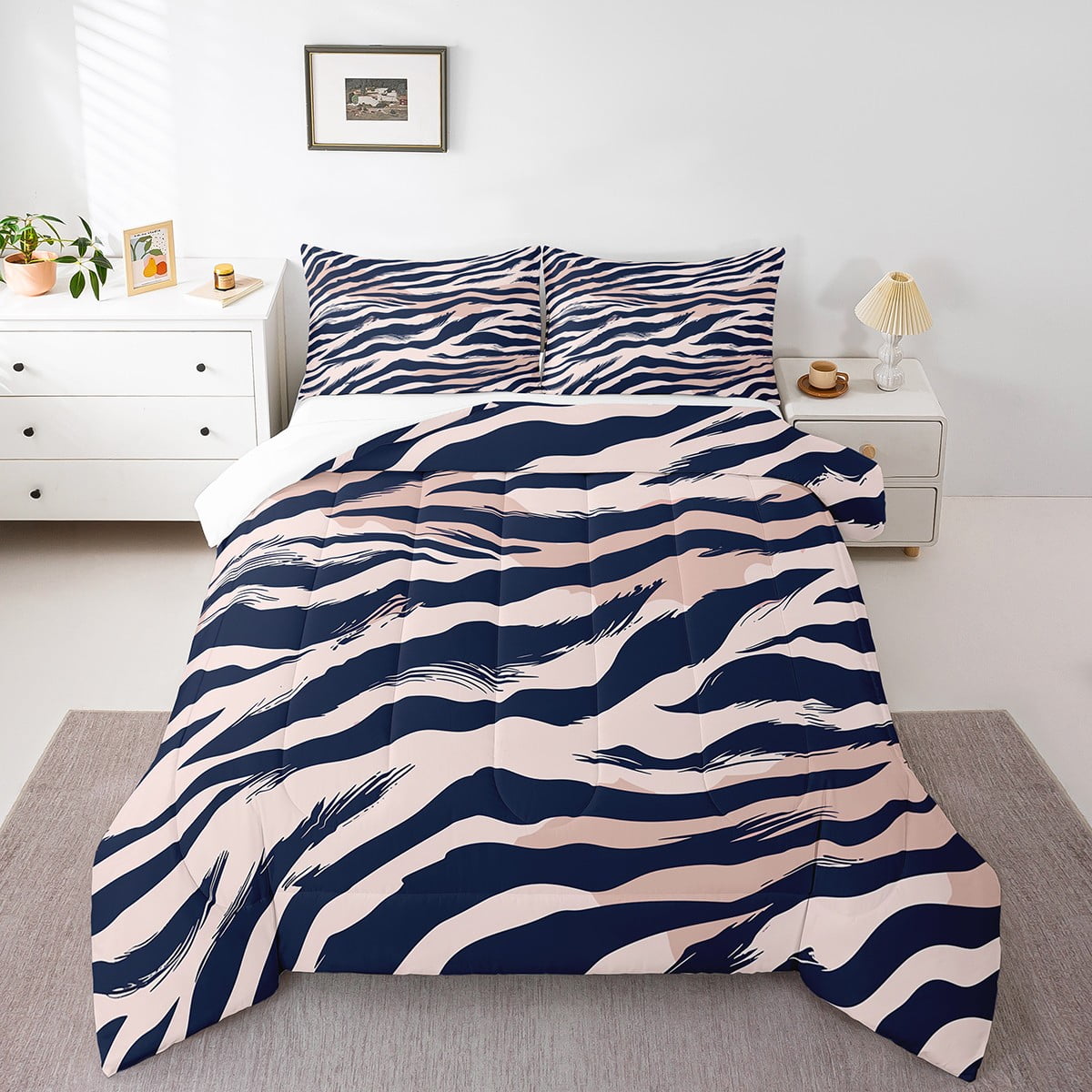 Erosebridal Zebra Print Bedding Sets King With Comforter,Jungle ...