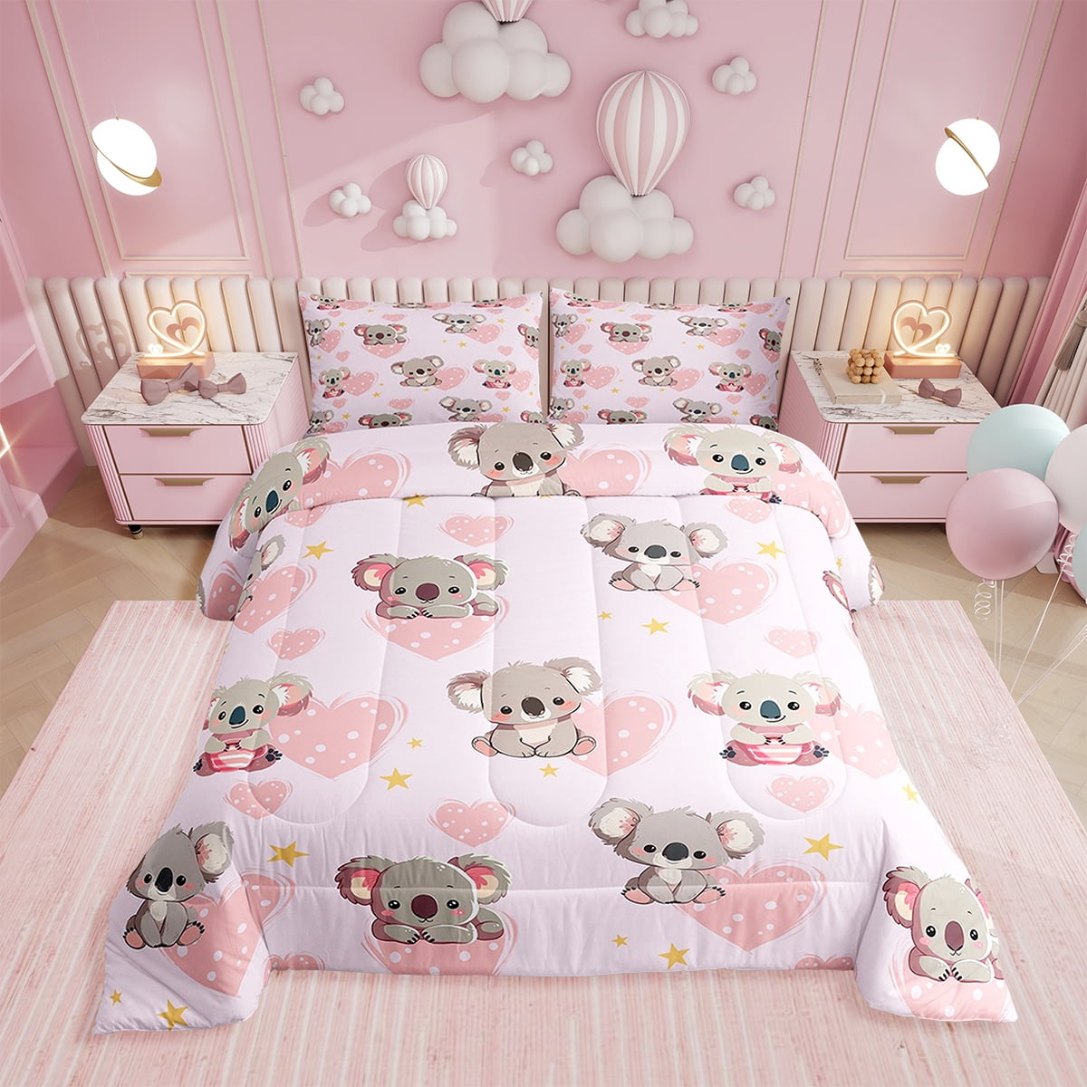 Erosebridal Zoo Koala Comforter Set,Cartoon Koala Bedding Set Twin,Cute ...