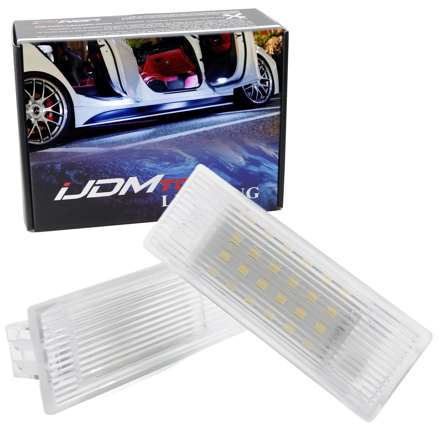 Error Free 18-SMD Xenon White Full LED Footwell Step Courtesy Lights ...