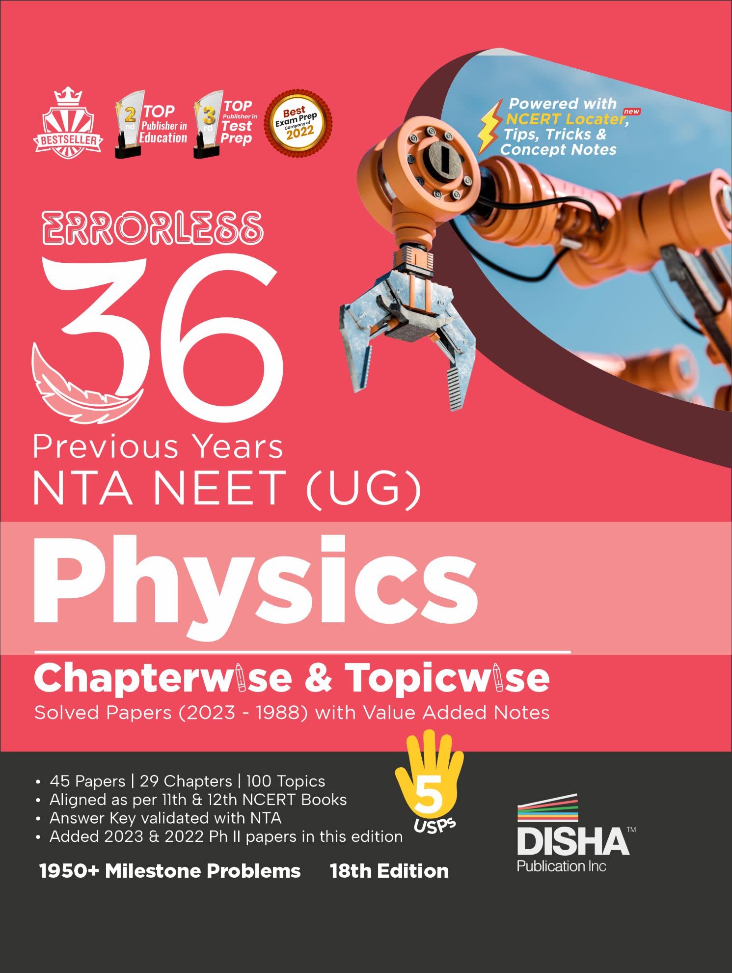 Errorless 36 Previous Years NTA NEET (UG) Physics Chapter-wise & Topic-wise Solved Papers (2023 ...