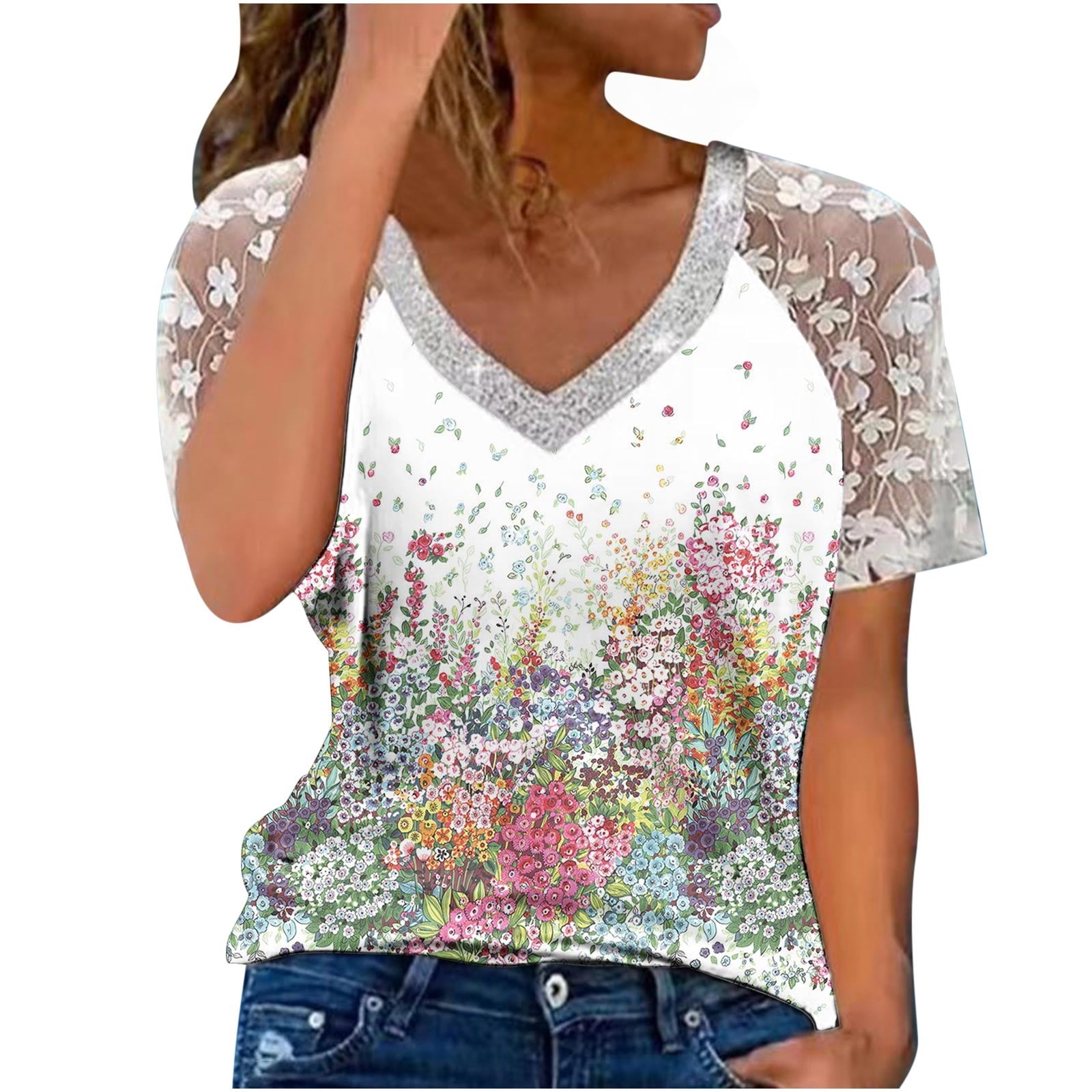 Ersazi Clearance Cute Tops for Women Women Fashion Summer cute Fold ...